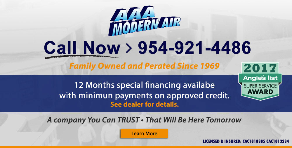 Bryant Specials: AAA Modern Air HVAC Savings in Dania Beach